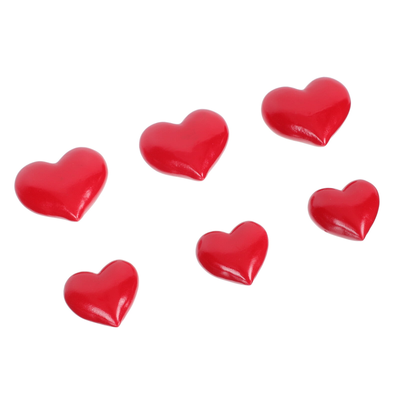 HOMEMAXS 6PCS Creative Heart Shaped Fridge Magnets Cute Resin ...