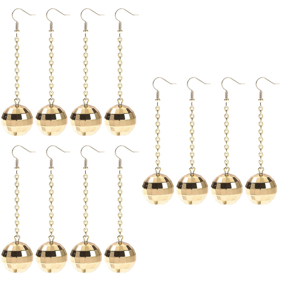 6 Pairs Disco Dangle Earrings Temperament Cool Disco Ball Earrings for ...