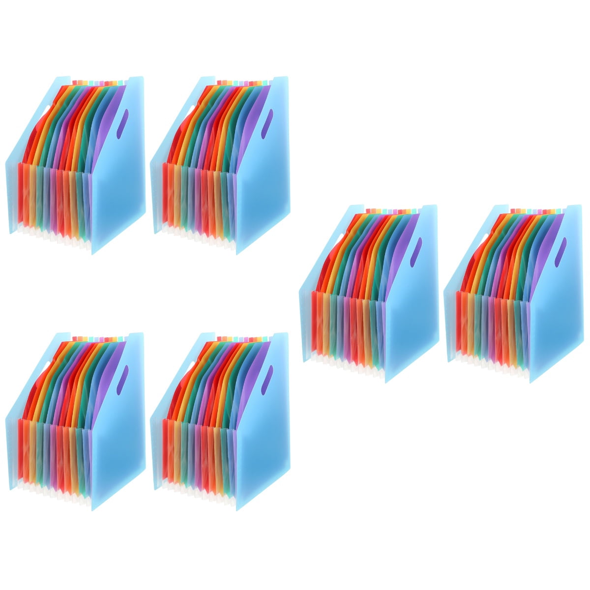 HOMEMAXS 6 Pcs Accordion File Folder Paper File Holder Expandable File ...
