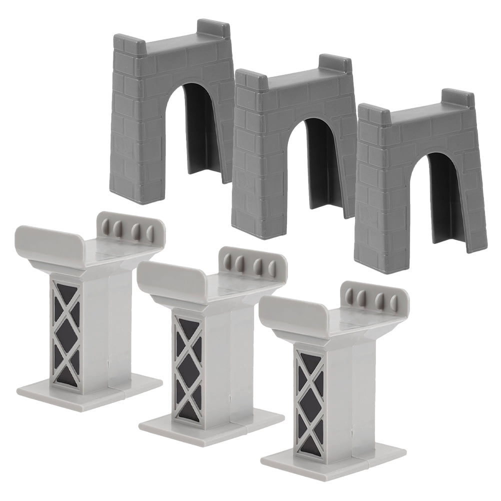 BEADCEST Train Bridge Pier Track for Building Supplies 6Pcs 2.8x2.2x0 ...
