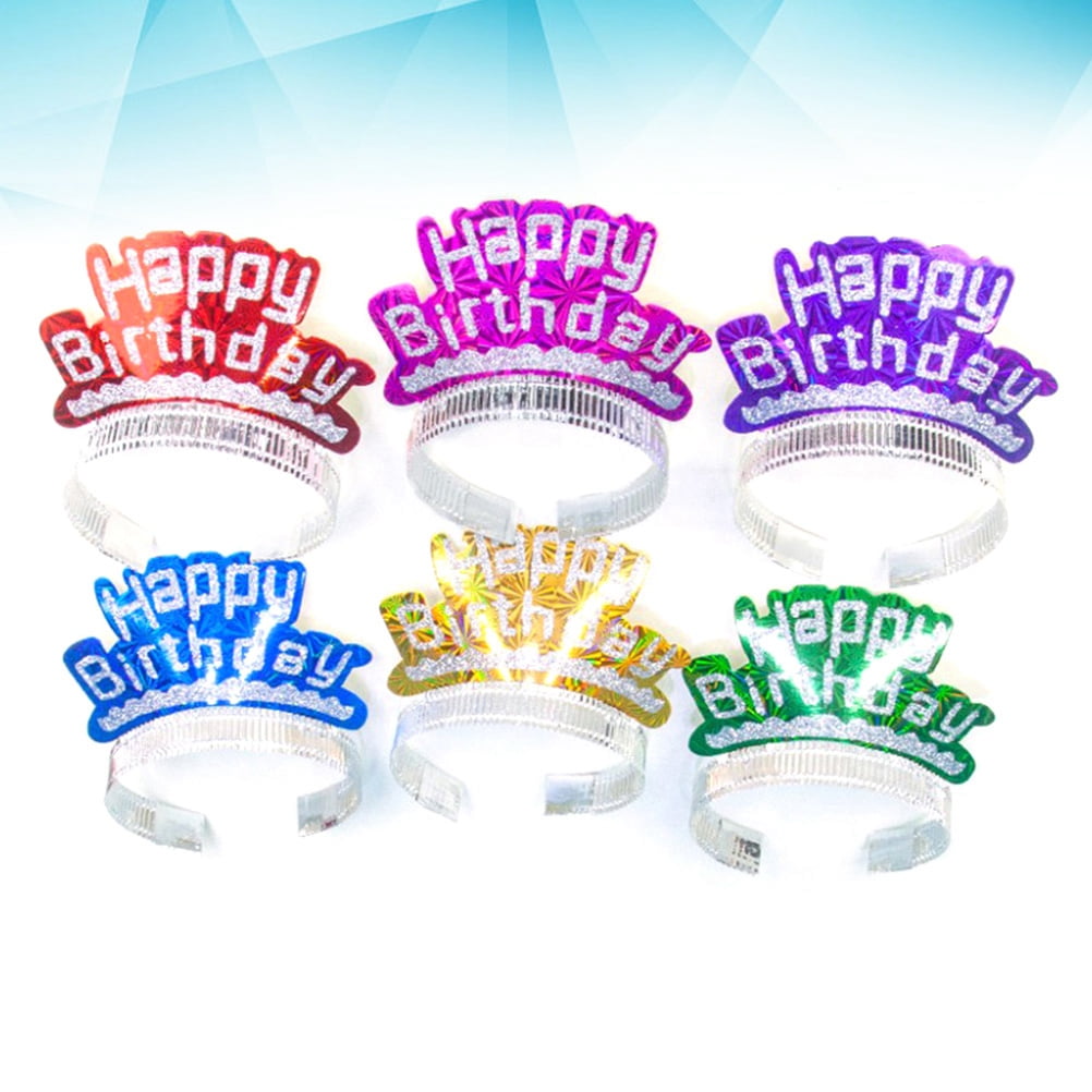 HOMEMAXS 6 Pcs Children's Crown Hat Birthday Crowns Colored Party Hats ...