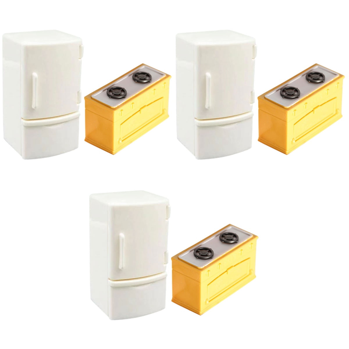 6 Pcs Doll House Mini Refrigerator Miniature Freezer Mini Kitchen ...