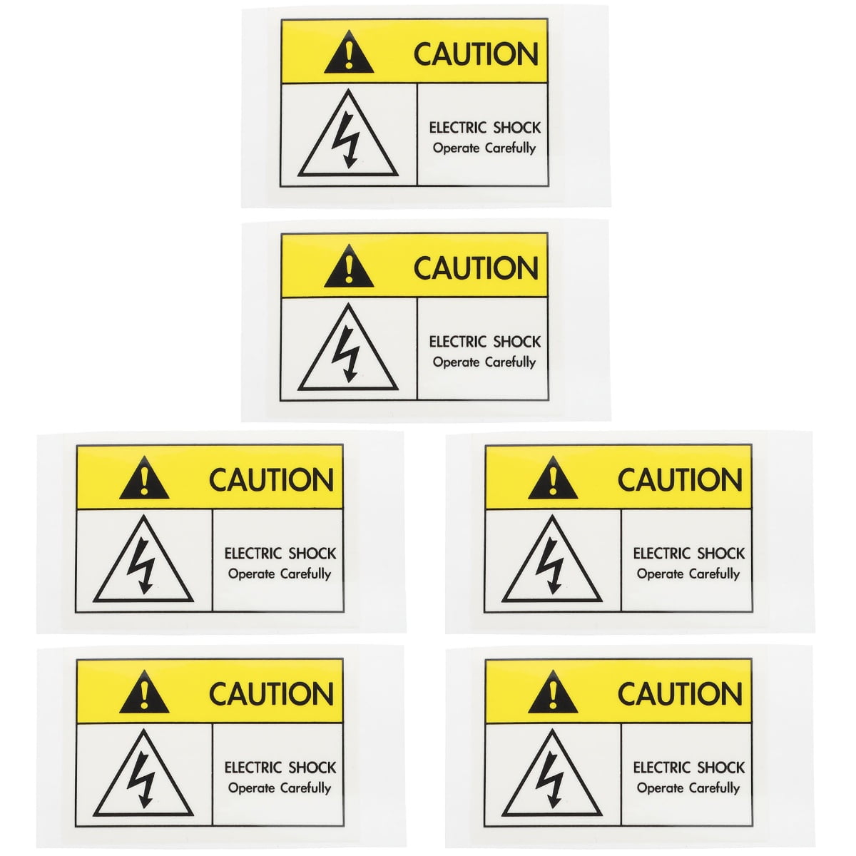 HOMEMAXS 6 Pcs Electric Shocks Warning Labels Adhesive Warning Stickers ...