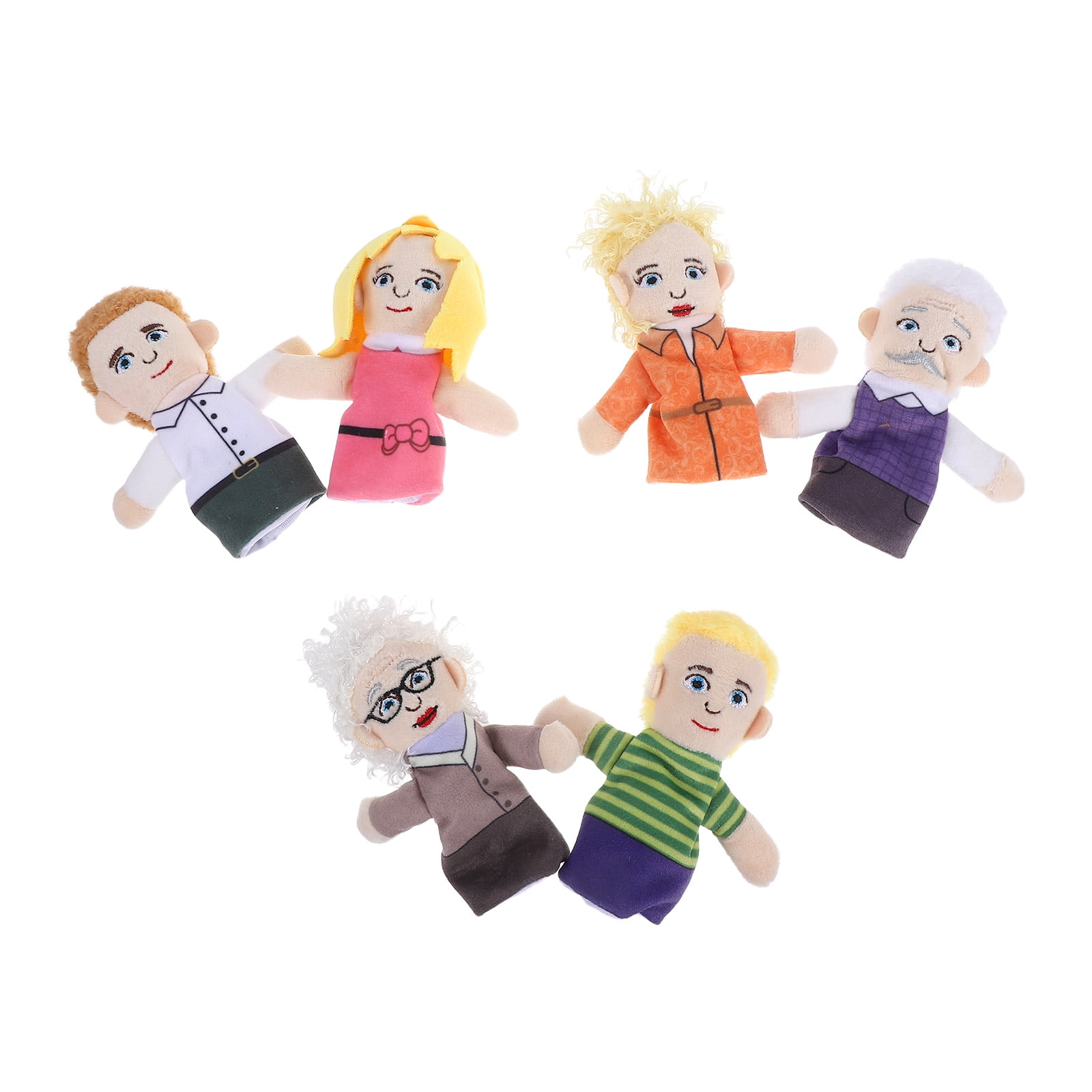 HOMEMAXS 6 Pcs Finger Puppets for Kids Family Members Hand Child ...