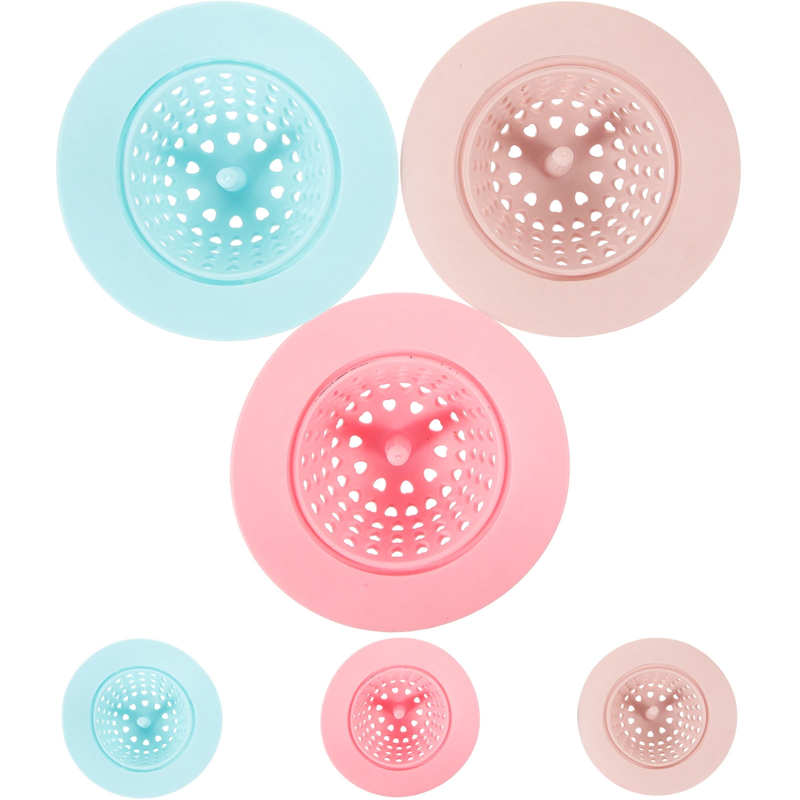 HOMEMAXS 6 Pcs Floor Drain Plugs Strainers Mesh Sieve Net Filter Sink ...