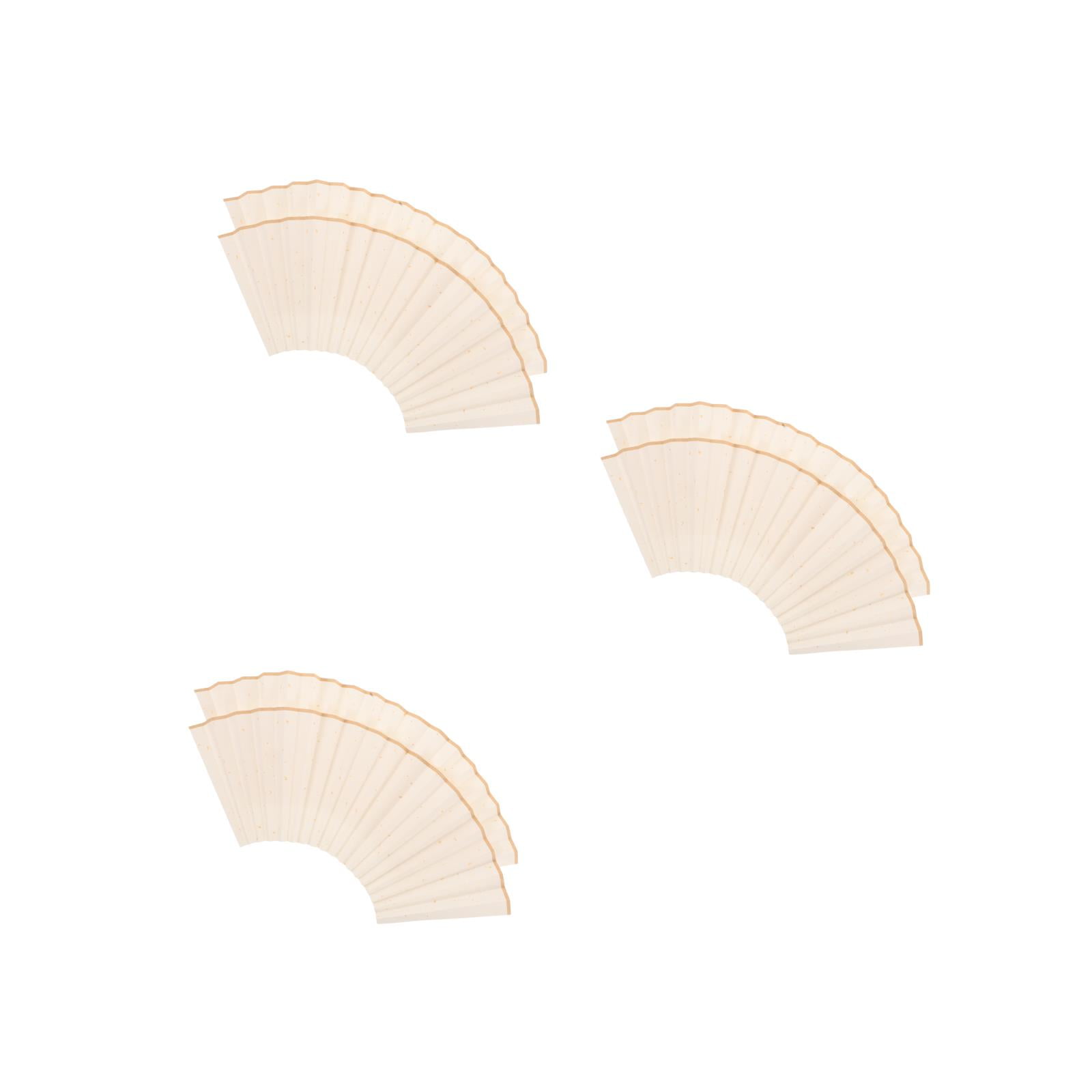 6 Pcs Foldable Fan Blank Surface Blank Foldable Fan Surface Unfinished ...