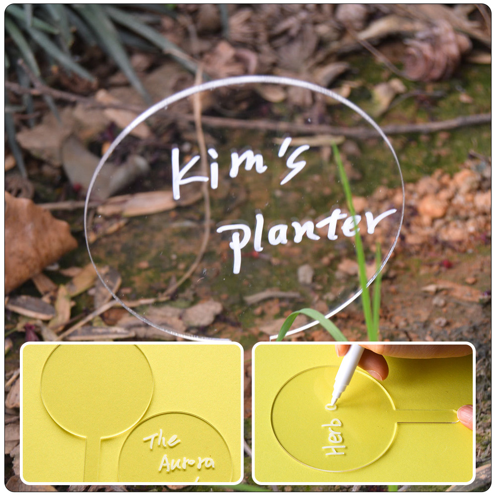 HOMEMAXS 6 Pcs Garden Signboard Plant Label Stakes Outdoor Succulent ...