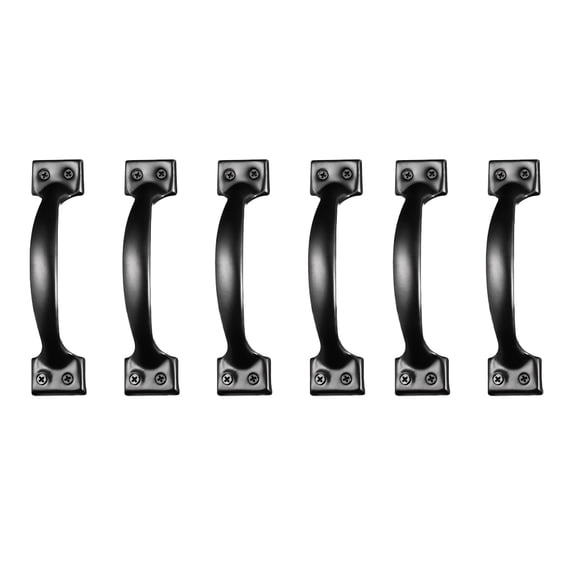 6 Pcs Handle Rustic Cabinet Black Door Handles for Kitchen Cabinets ...