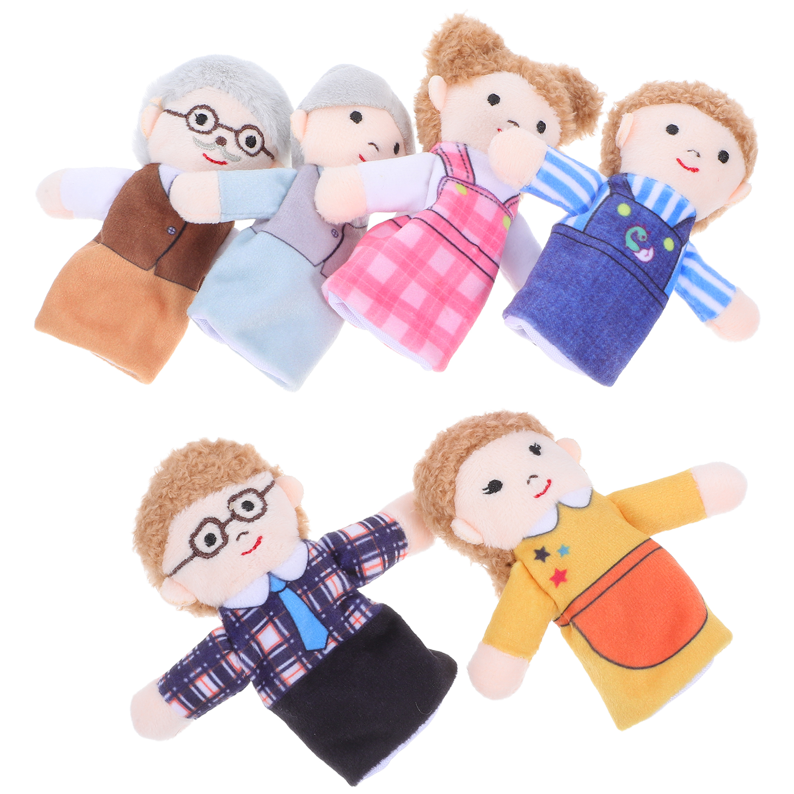 HOMEMAXS 6 Pcs House Puppet Birthday Gift Family Finger Puppets Child ...