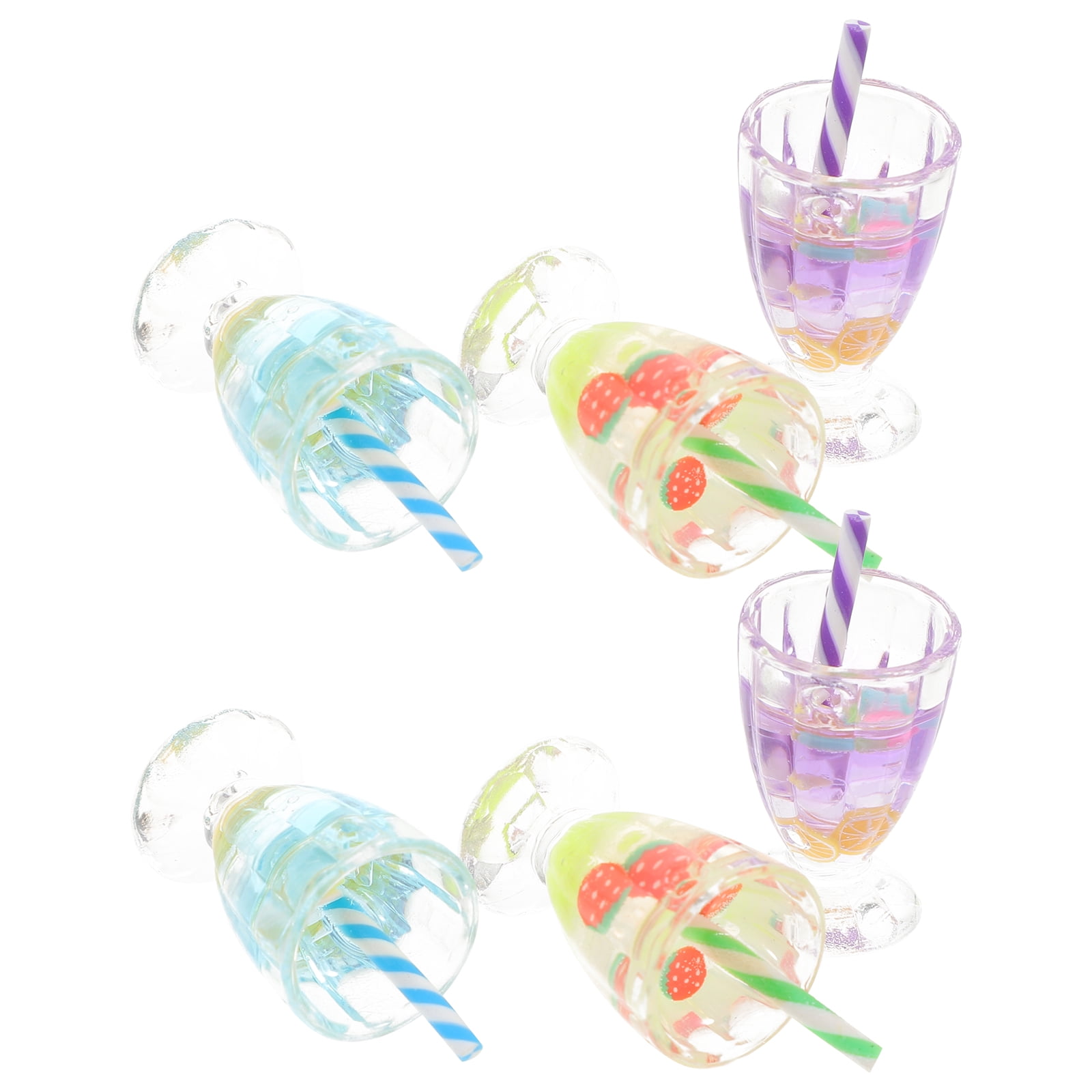 HOMEMAXS Dollhouse Accessories 6pcs Mini Ice Cream Goblets Resin ...