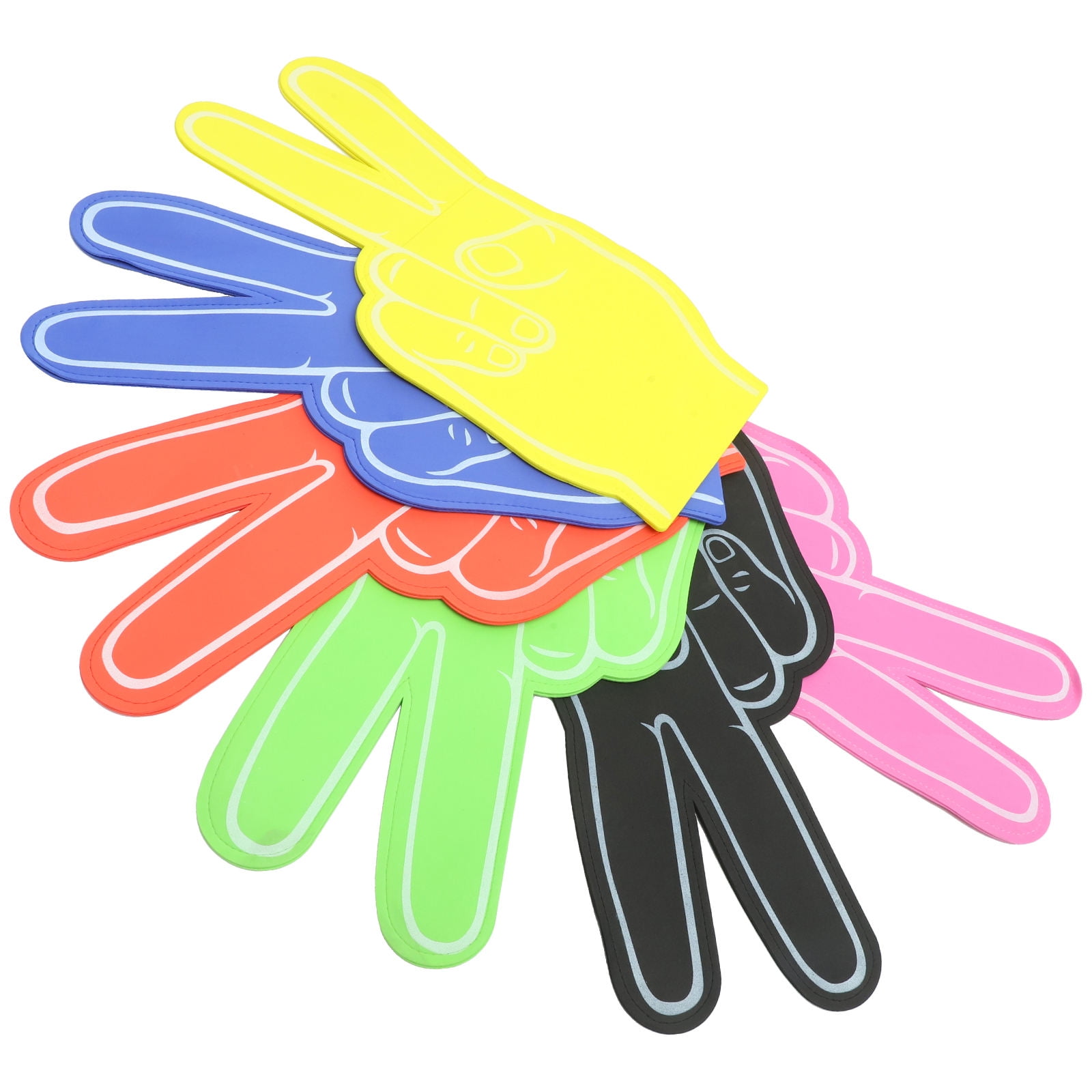 HOMEMAXS 6 Pcs Large Foam Fingers Cheering Clapper Cheerleading Props ...
