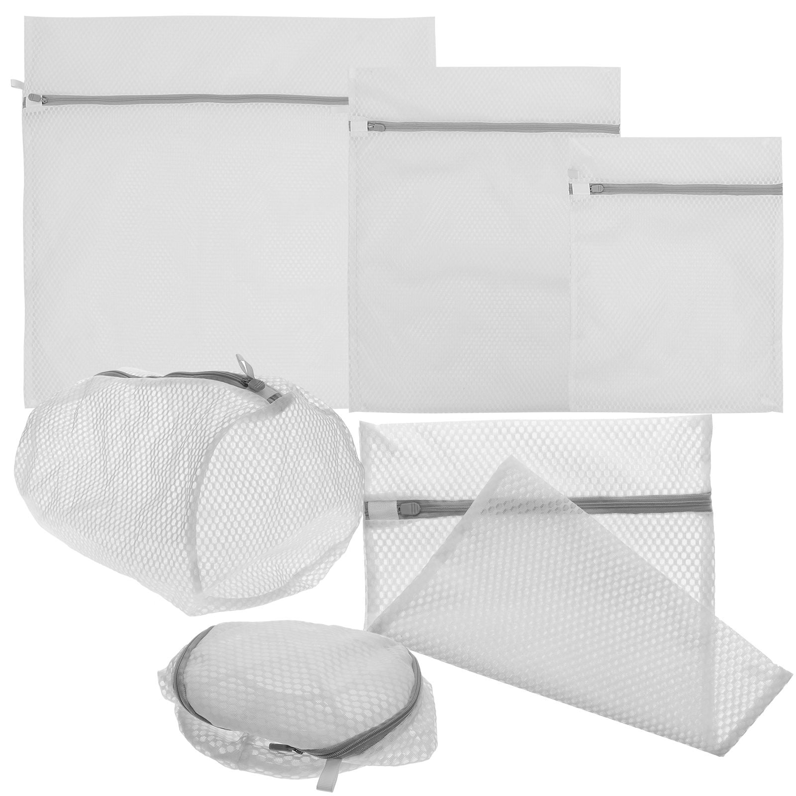 6 Pcs Laundry Mesh Bags for Washing Machine Net Baby Travel White ...