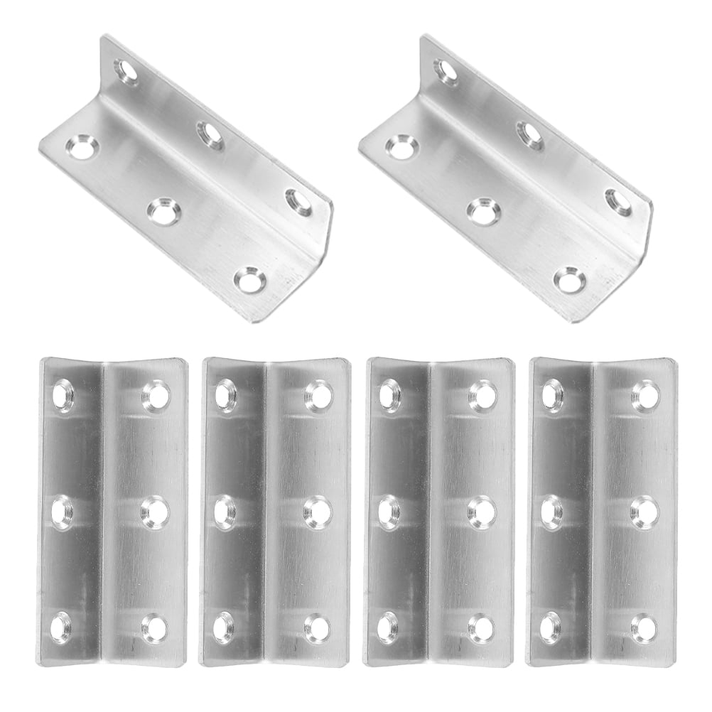 HOMEMAXS 6 Pcs Metal Bracket Brackets for Wood Ties Ceiling Hat Silver ...