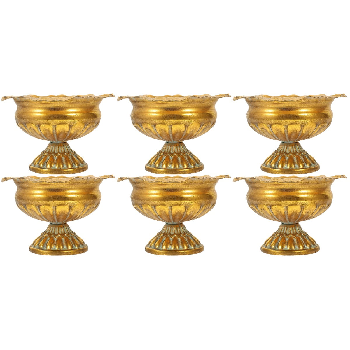 HOMEMAXS 6 Pcs Metal Urn Planter Vintage Urn Flower Pot Elegant Wedding ...