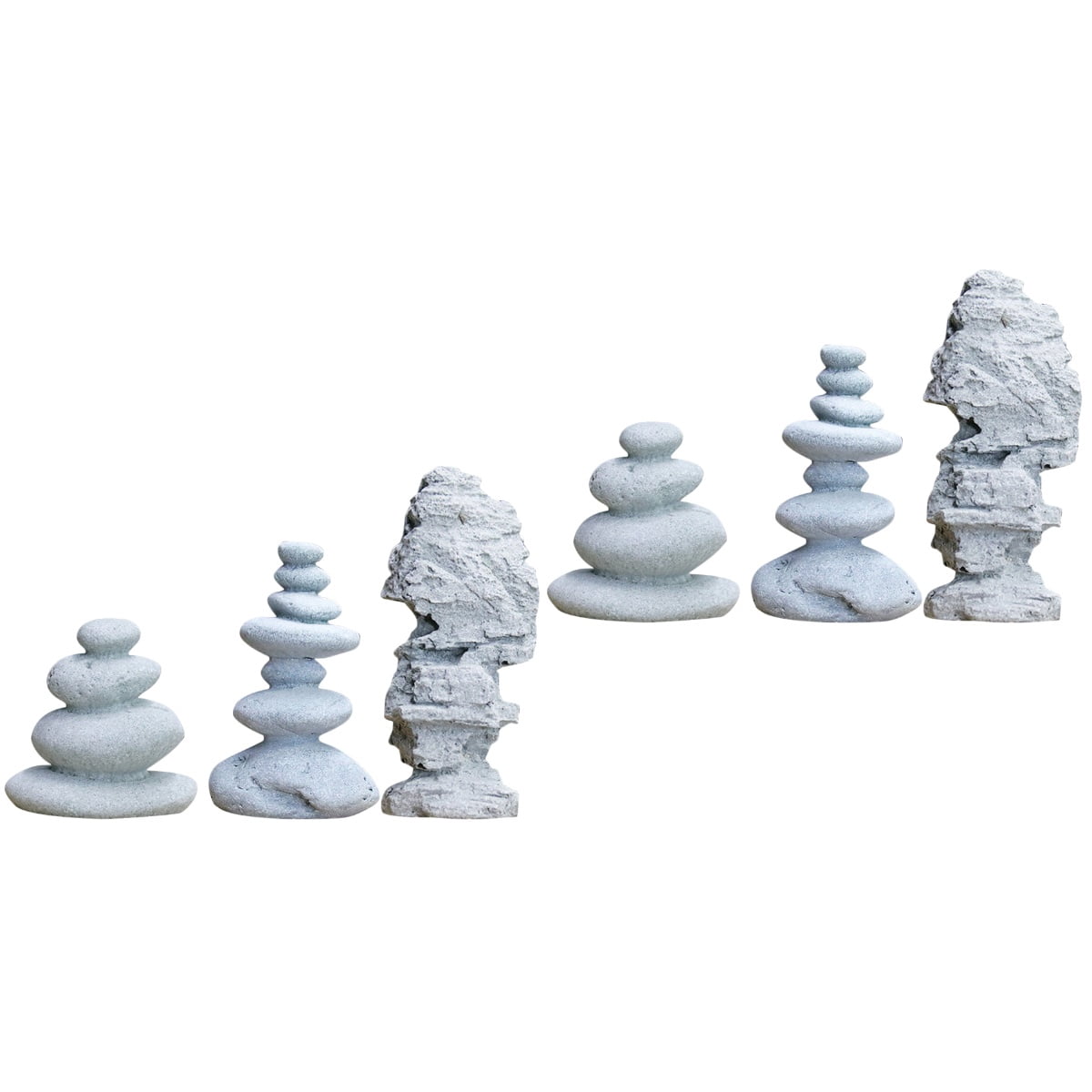 HOMEMAXS 6 Pcs Mini Rockery Miniature Rockery Figurine Fish Tank ...