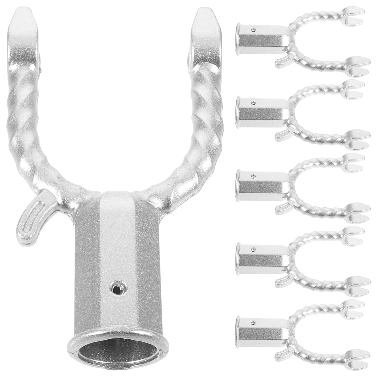 HOMEMAXS 6 Pcs Plant Ties Extension Pole Hook Heads Silver - Walmart.com