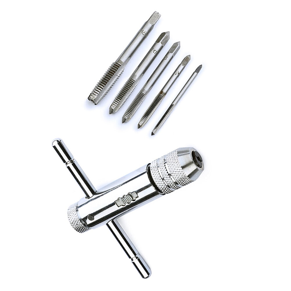 HOMEMAXS 6 Pcs Quick Ratcheting Action Tap Wrench Aluminum Processing - Walmart.com