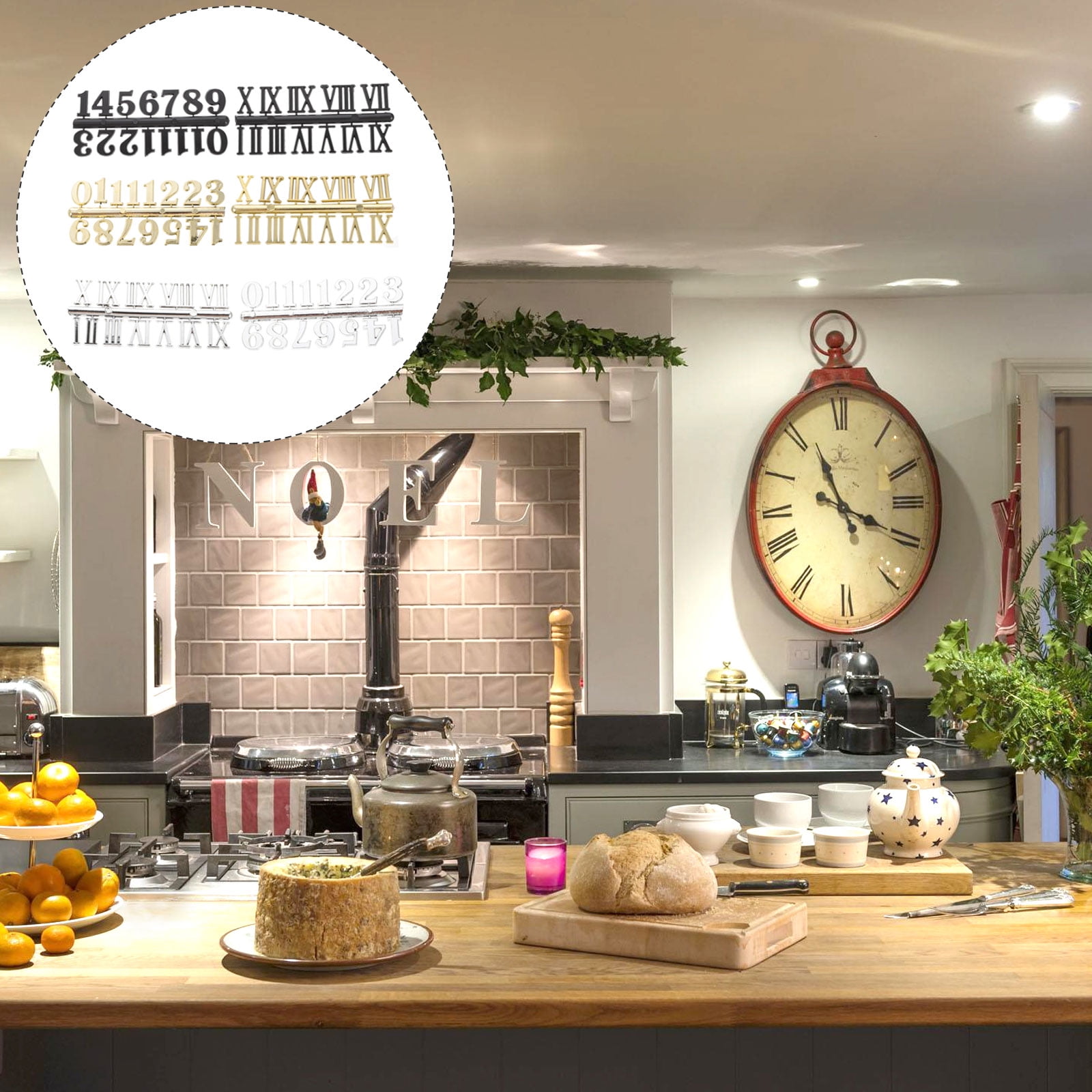 HOMEMAXS 6 Pcs Roman Numeral Clock Number Plate Object Numbers for ...