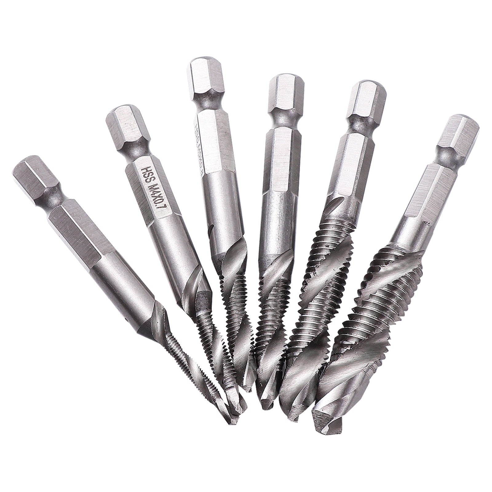 HOMEMAXS 6 Pcs Screw Tapping Tool Impact Driver Bits Drill Set Metric ...