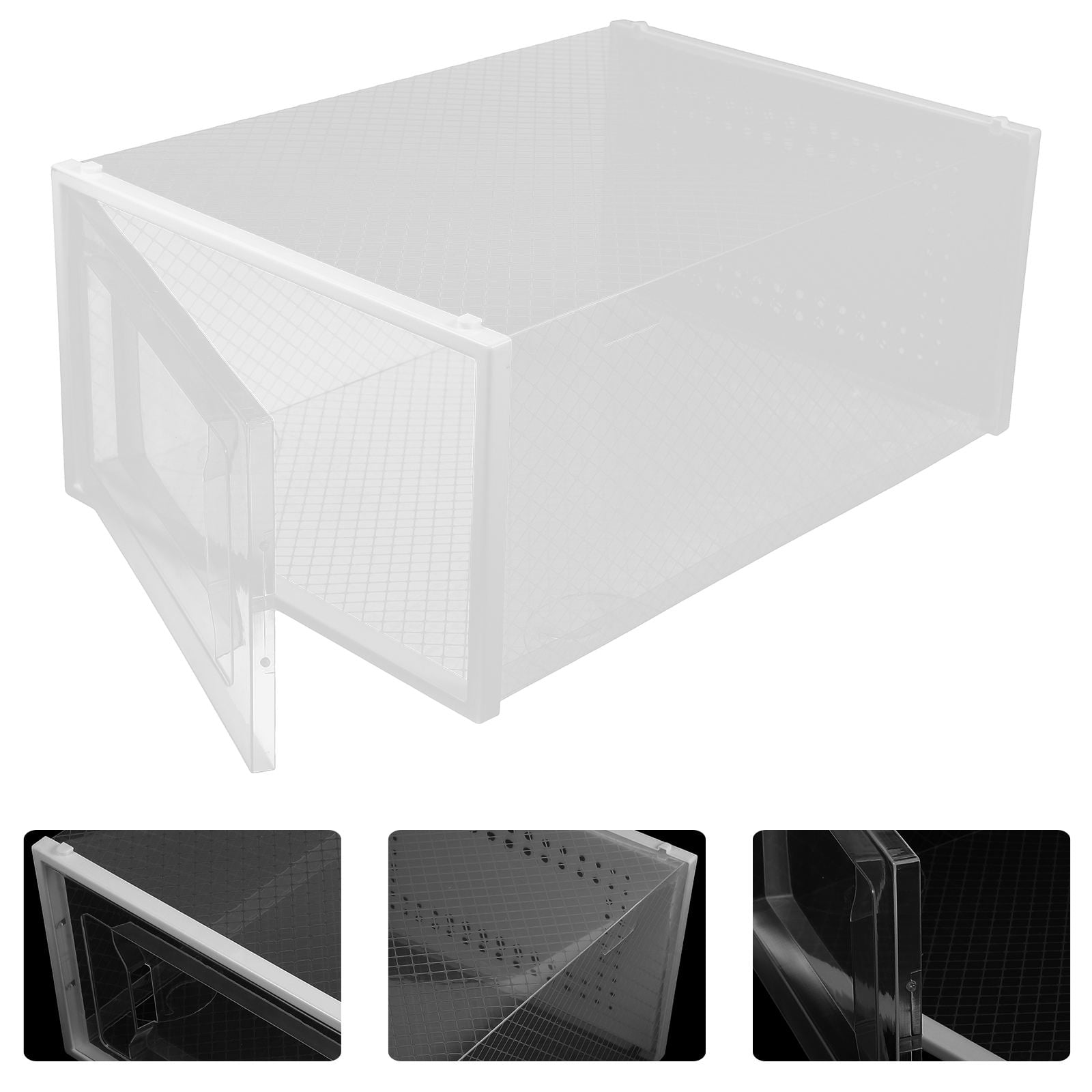 HOMEMAXS 6 Pcs Shoe Container Stackable Storage Clear Organizer Bins ...
