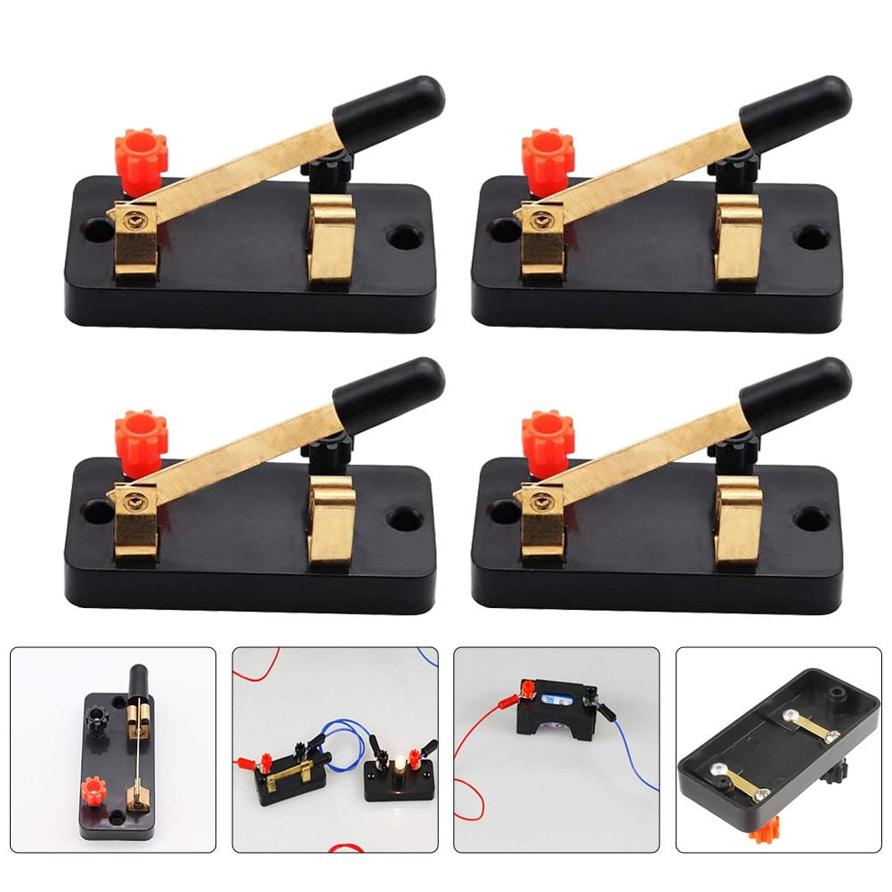 6 Pcs Single Electrical Switches Physics Lab Equipment 7.5X3.5CM Black ...