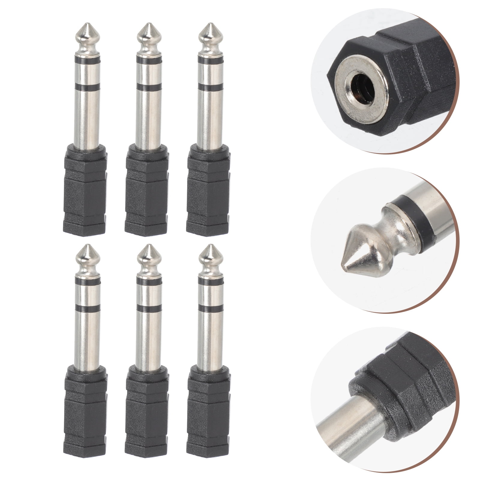 HOMEMAXS 6 Pcs Stereo Jack Microphone Audio Adapter Non-customs Fee ...