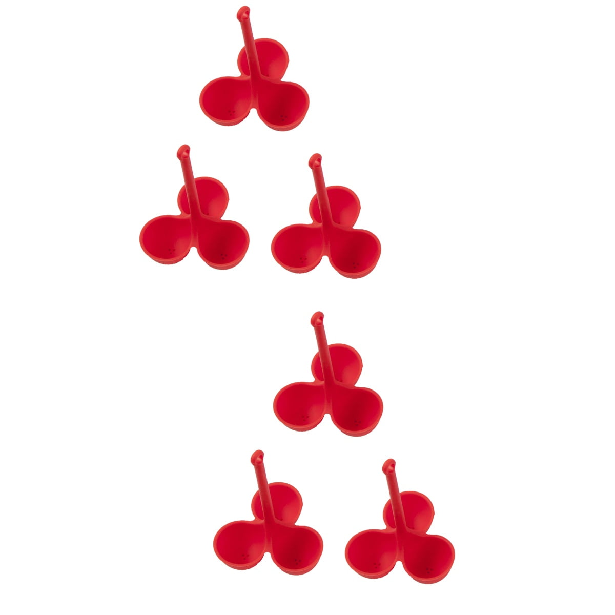 HOMEMAXS 6 Pcs Three Grid Silicone Egg Holder Egg Poaching Boiling ...