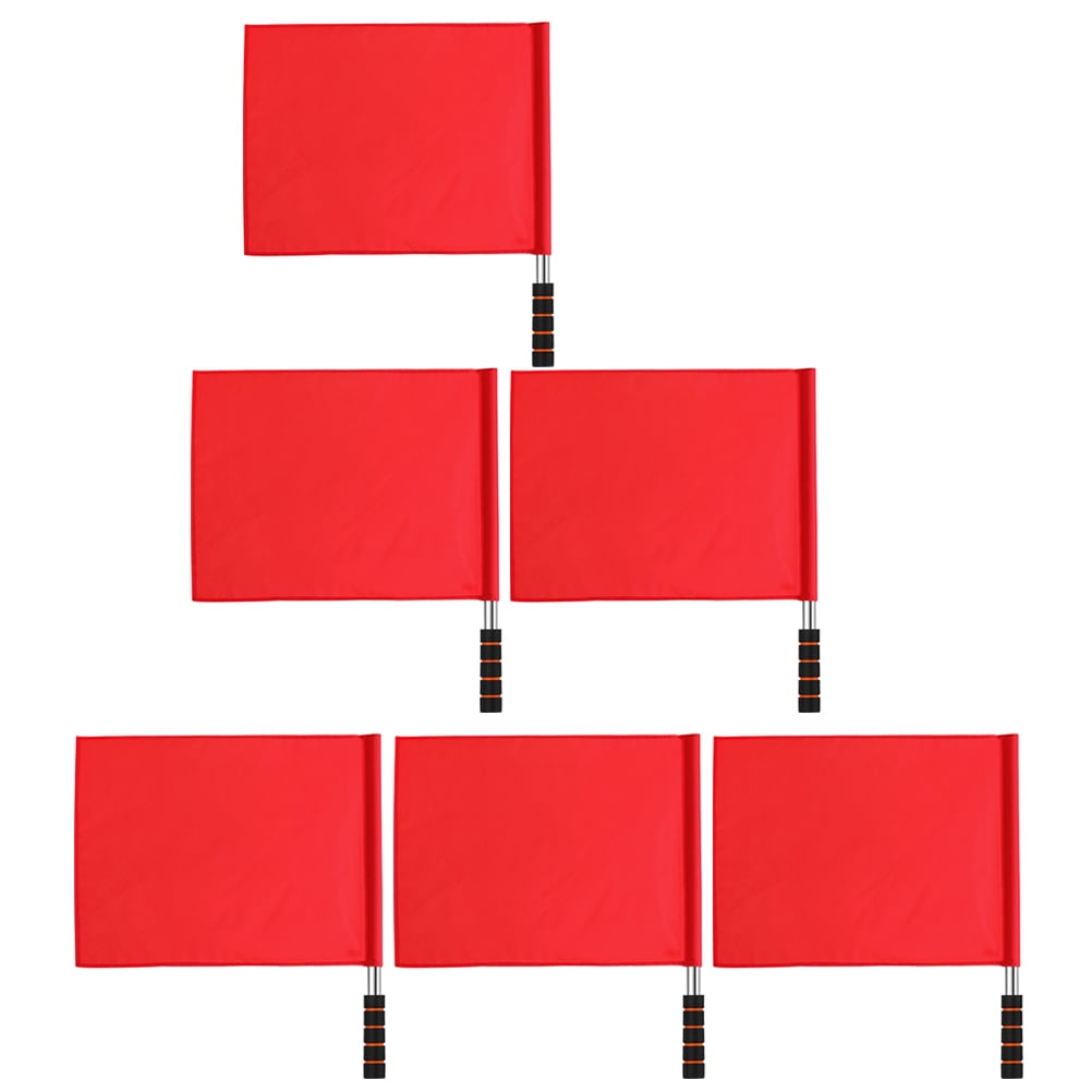 HOMEMAXS 6 Pcs Warning Signal Flags Green Referee Umpire Equipment Red ...