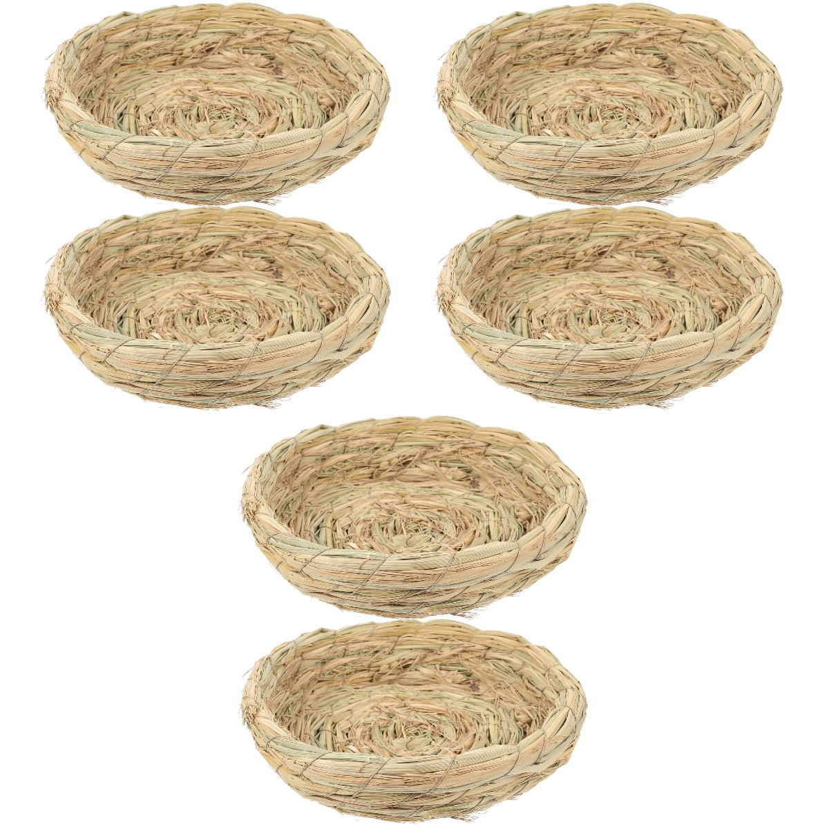 HOMEMAXS 6 Pcs Woven Straw Bird Nest Cage Bird Cage Nest Bird House Bed ...