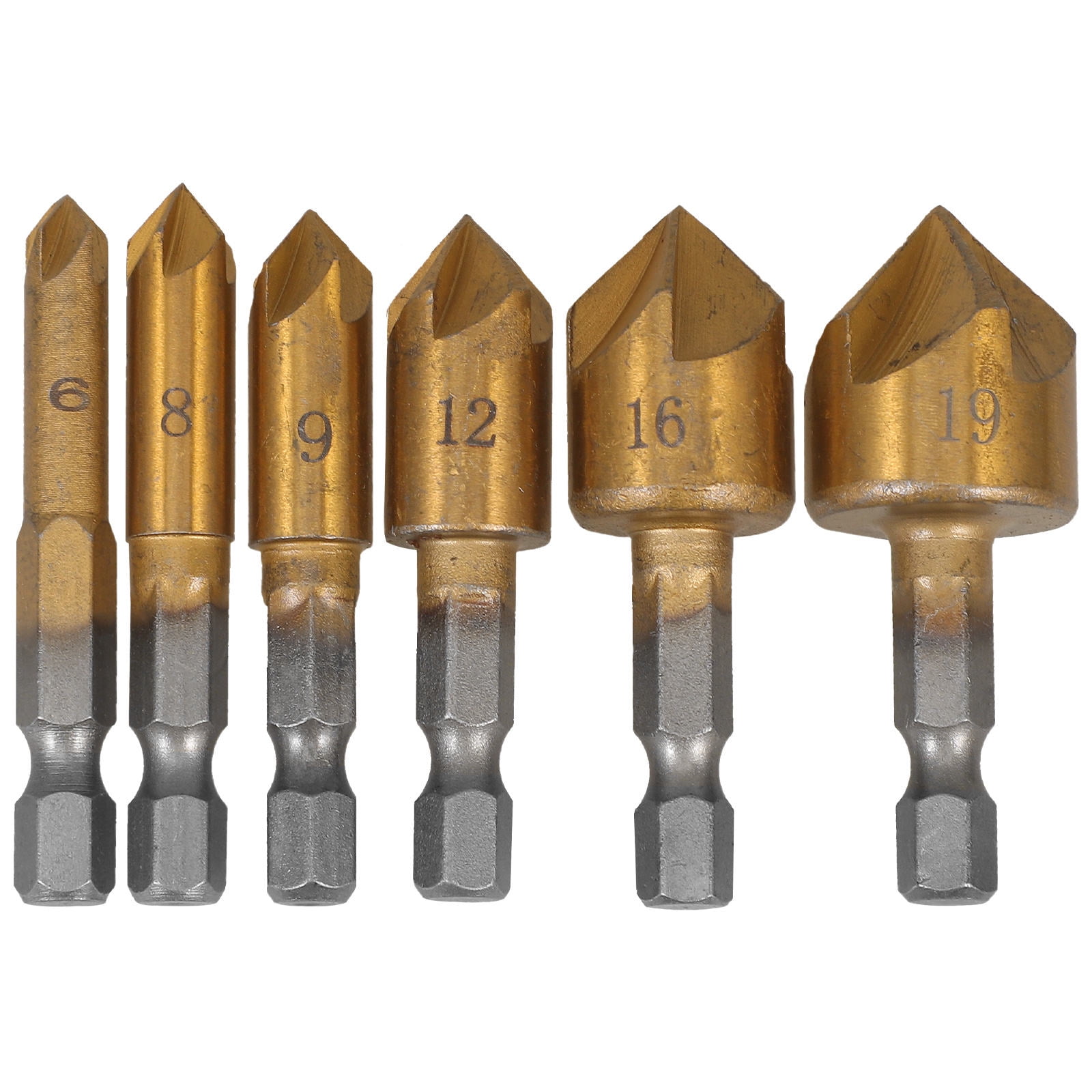 HOMEMAXS 6 Pcs/lot Hexagonal Chamfer Set Woodworking Drill Bits ...