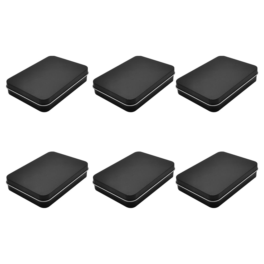 HOMEMAXS 6 Pieces Small Metal Storage Boxes with Hinges for Compact ...