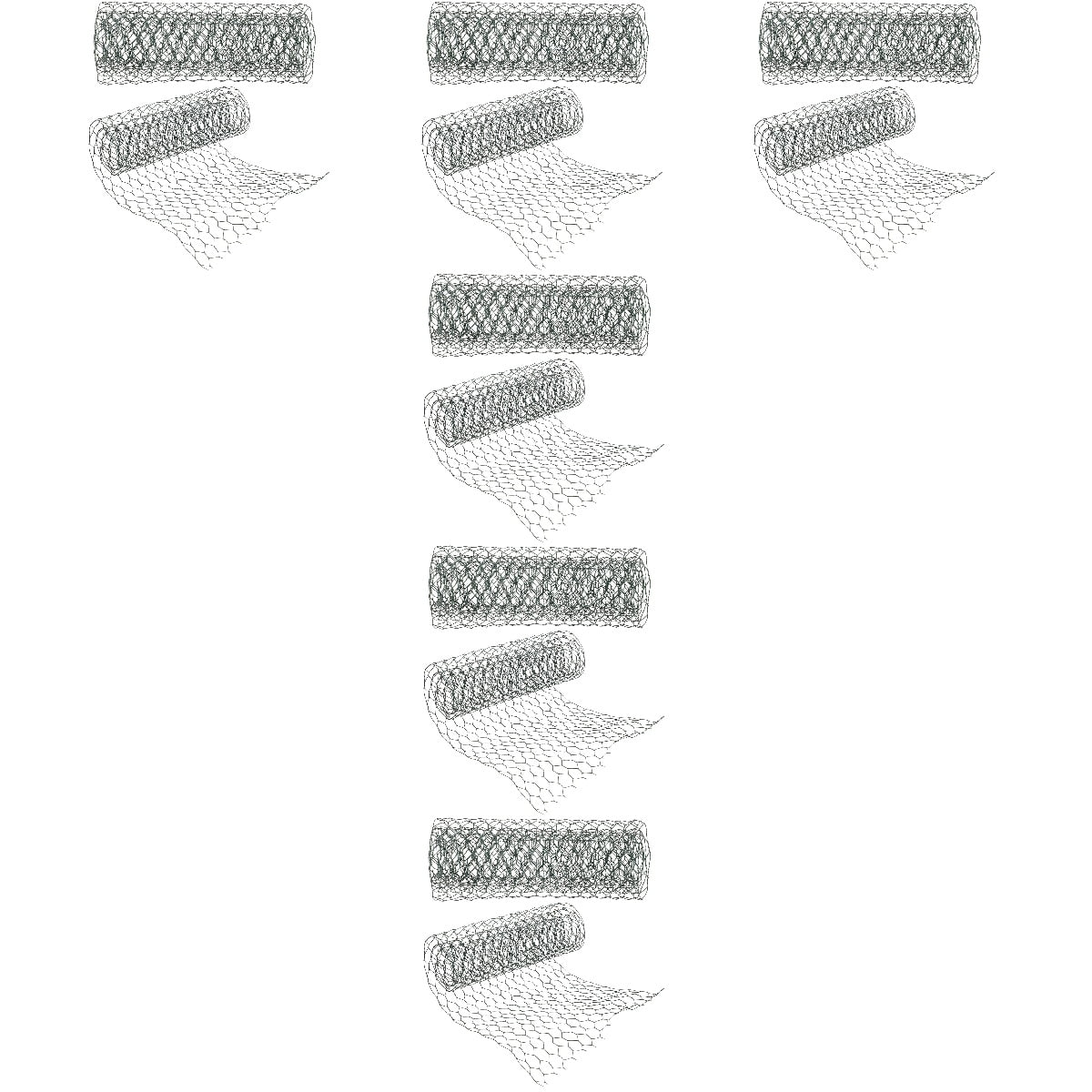 HOMEMAXS 6 Rolls of Floral Wire Netting Flower Arrangement Mesh Netting ...