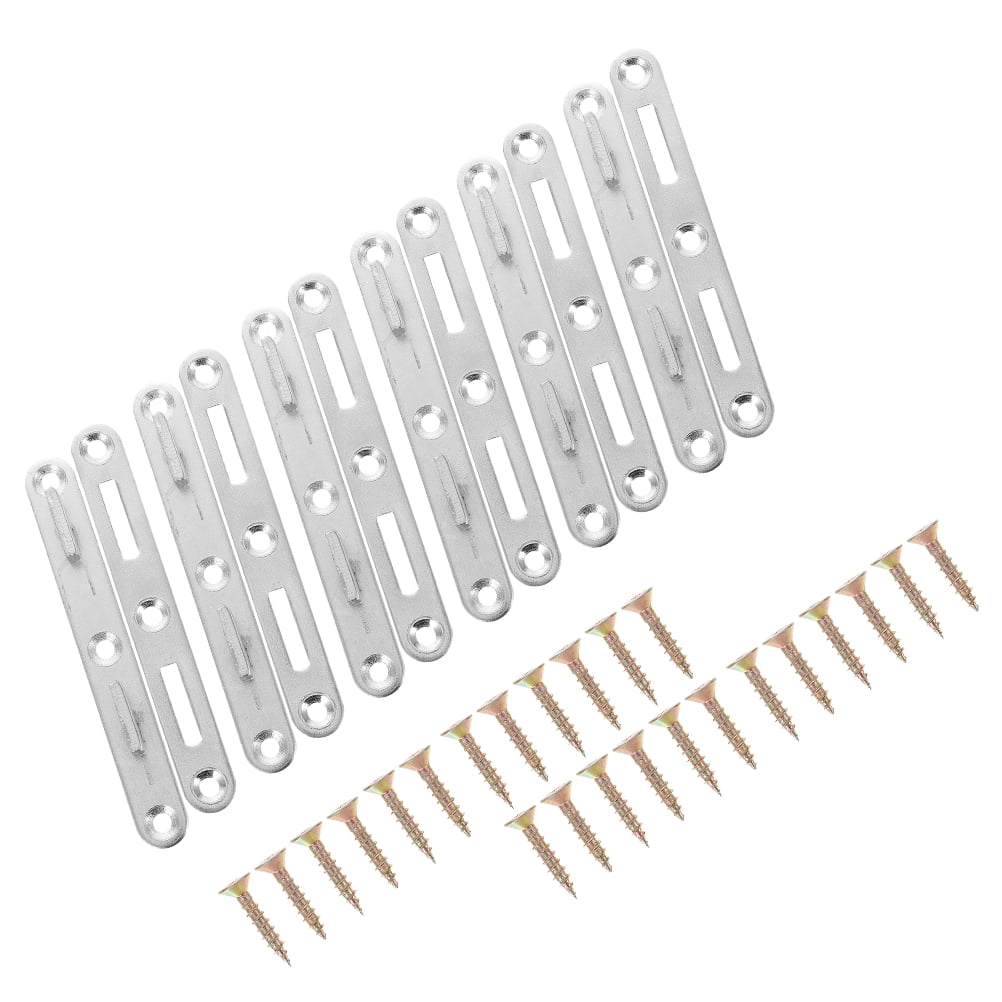 HOMEMAXS 6 Sets Bed Rail Hardware with Screws for Connecting to Wood ...