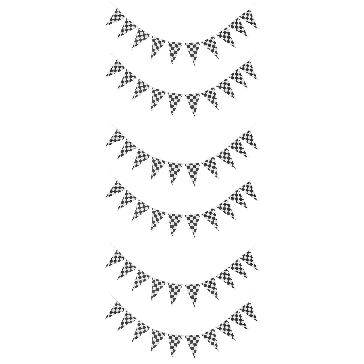 HOMEMAXS 6 Sets Checkered Pennant Banner Racing Flag Party Flag Banner ...