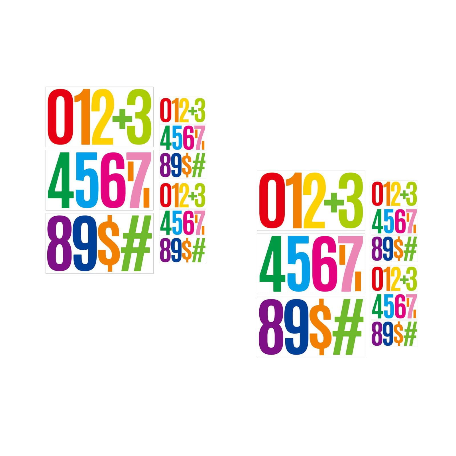 HOMEMAXS 6 Sets Colorful Mailbox Numbers Sticker Waterproof Self ...