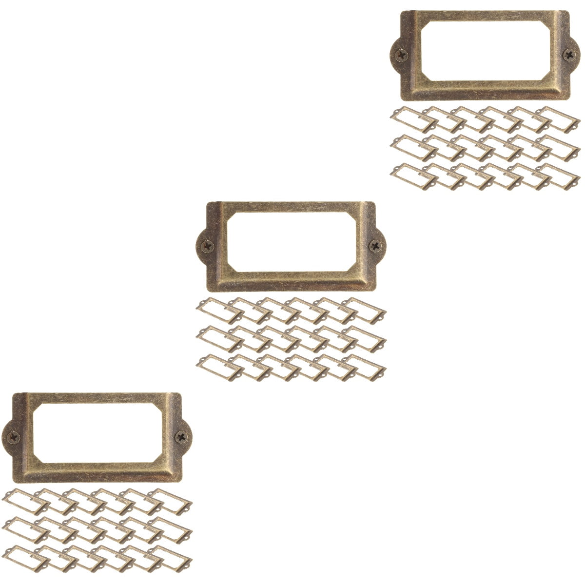 HOMEMAXS 6 Sets Label Frame Card Holder Drawer Retro File Name Card ...