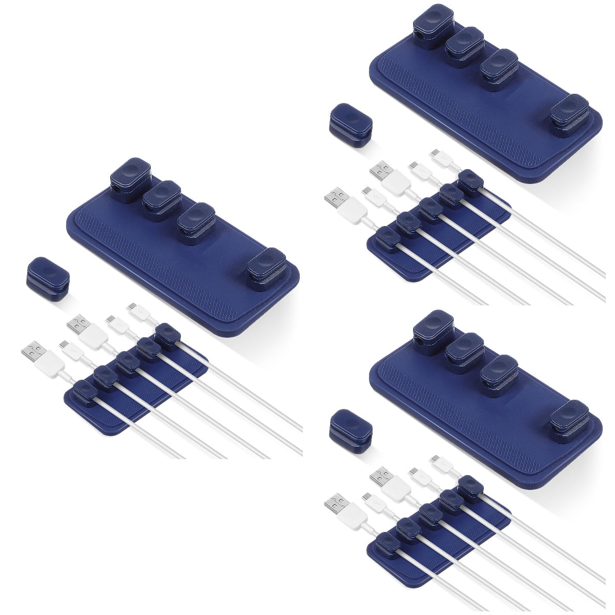 HOMEMAXS 6 Sets of Magnetic Cable Holders Cable Management Cord ...