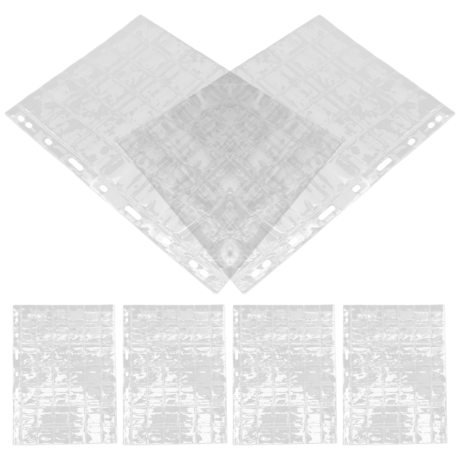 HOMEMAXS 6 Sheets Coin Organizer Transparent Collection Supplies Stamps ...