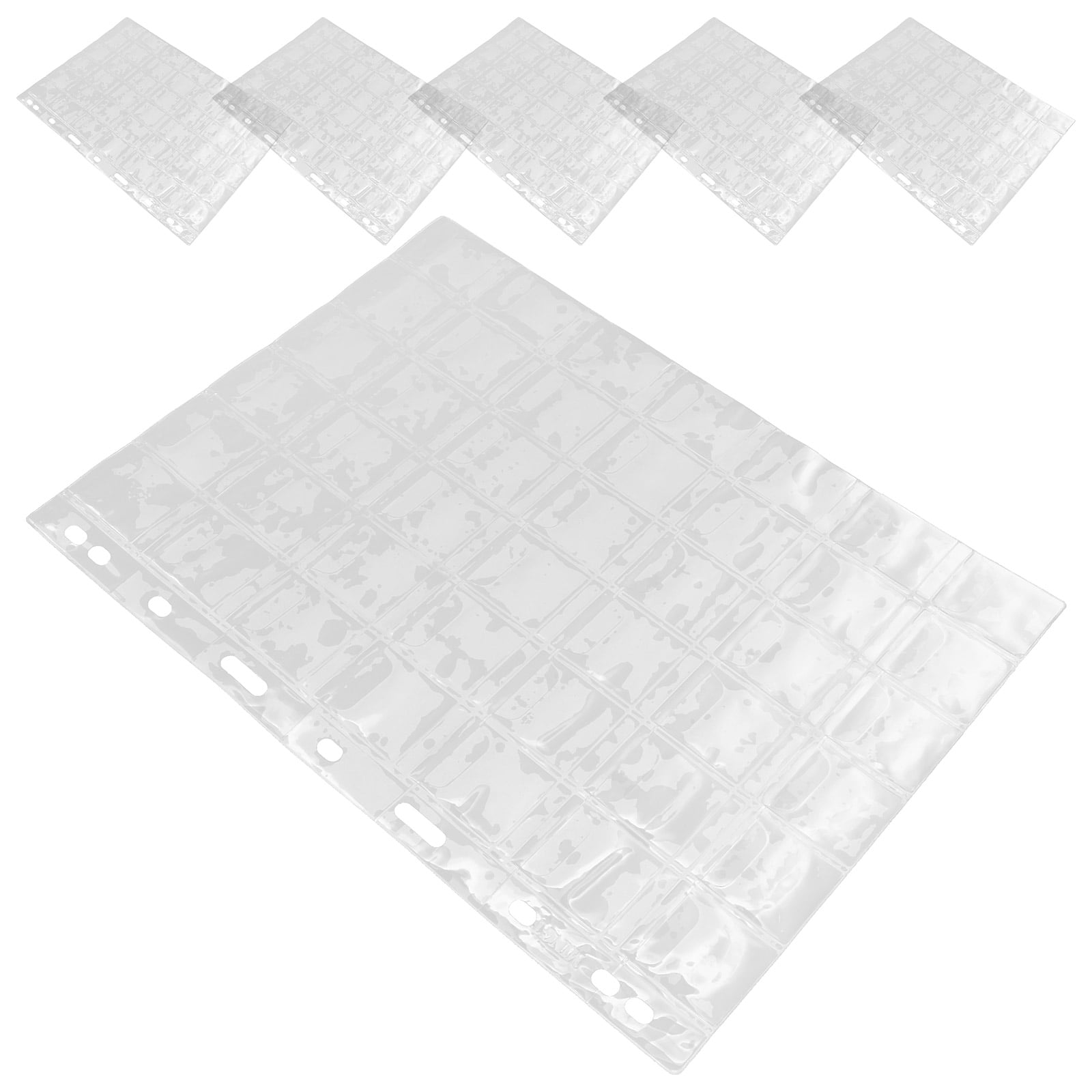 HOMEMAXS 6 Sheets of Stamp Storage Album Pages Transparent Pages Stamp ...