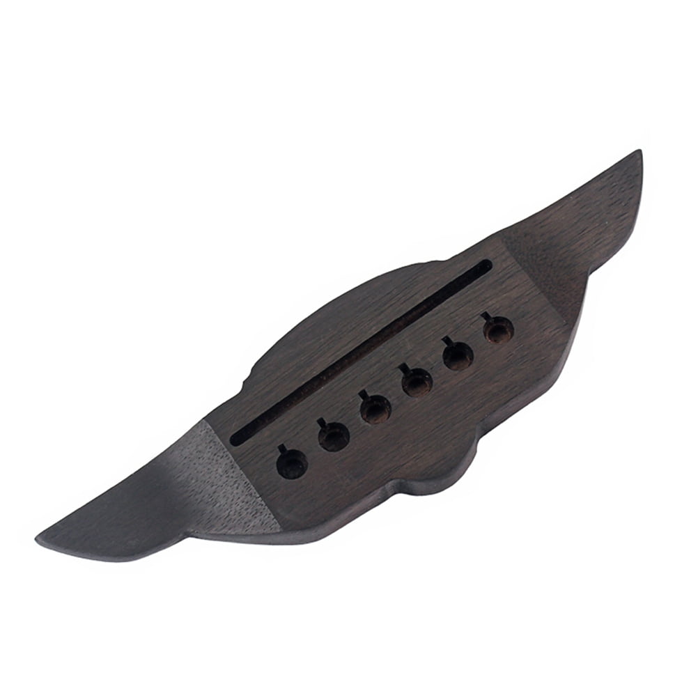 HOMEMAXS 6 Strings Rosewood Saddle Thru Slotted Acoustic Guitar Bridge ...