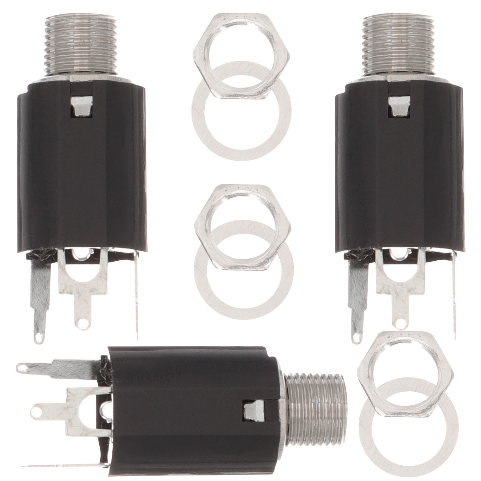 HOMEMAXS 6 pcs Audio Jack 6.35mm Jack Mount Socket With Washer Female ...