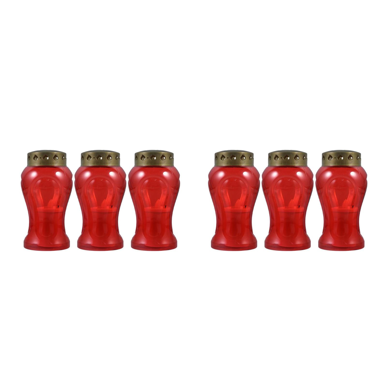 HOMEMAXS 6 pcs Battery Operated Graveyard Candles For Cemetery And ...