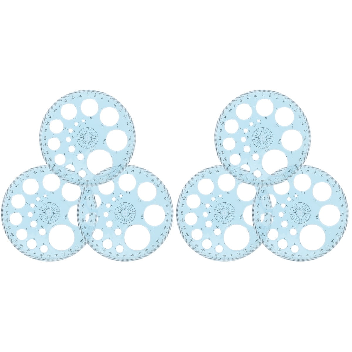 HOMEMAXS 6 pcs Geometry Protractors 360 Degree Protractor Swing Arm ...