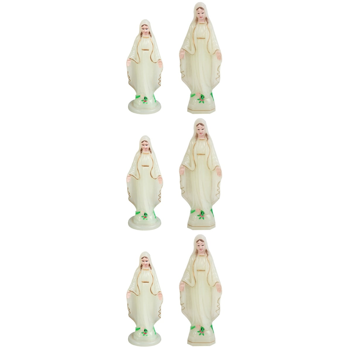 HOMEMAXS 6 pcs Our Lady of Grace Religious Statue Decoration Luminous ...