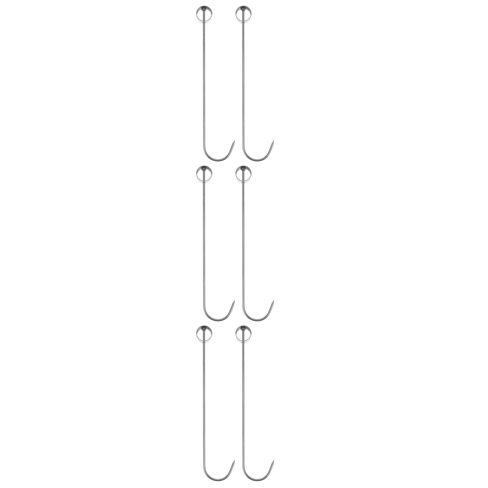 HOMEMAXS HOMEMAXS 6 pcs Meat Hooks Butcher Hooks Stainless Steel J ...