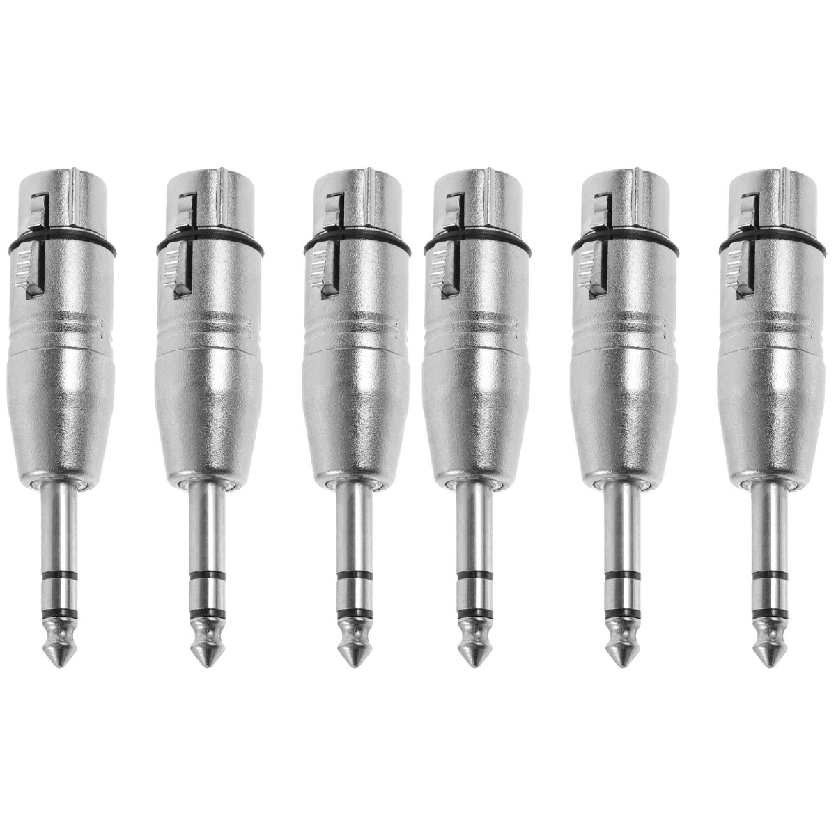 HOMEMAXS 6 pcs Microphone Connectors Audio Adapters 6.35mm Stereo ...