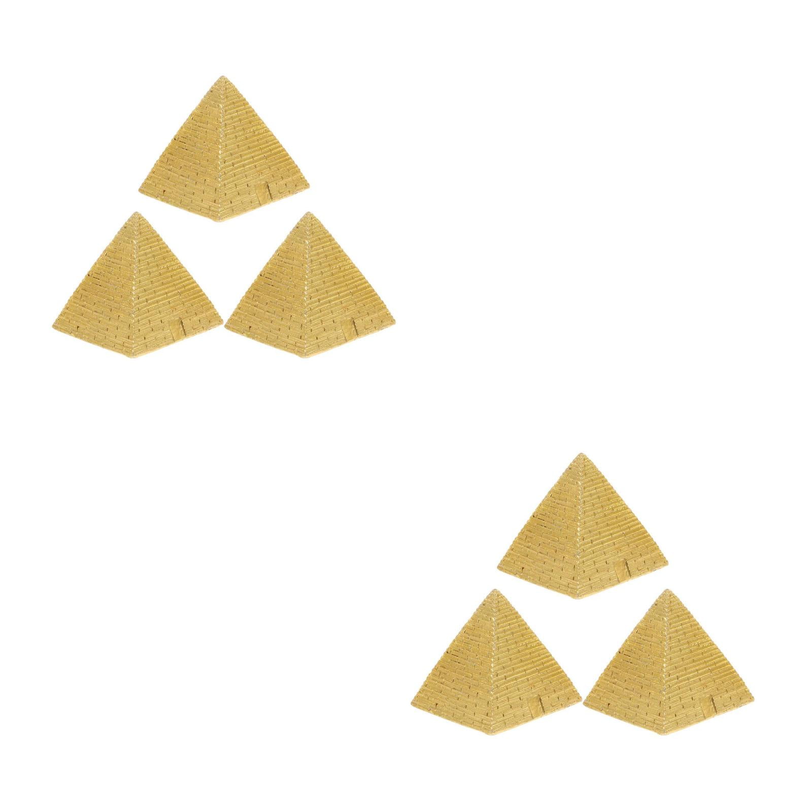 HOMEMAXS 6 pcs Mini Egyptian Pyramid Figurines Realistic Sand Table ...
