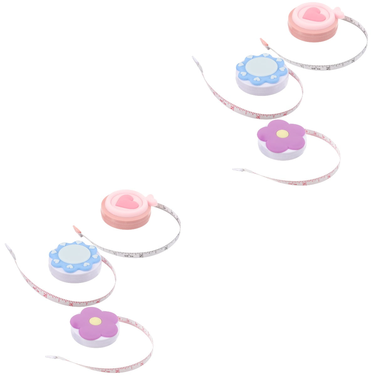HOMEMAXS 6 pcs Mini Tape Measure Retractable Cute Tape Measure Body ...