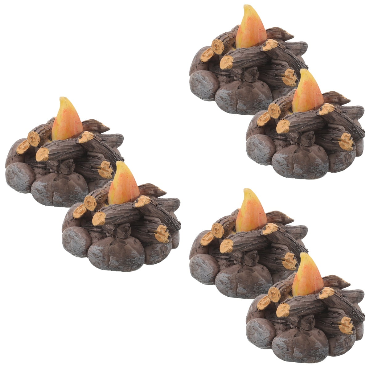6 pcs Miniature Campfire Model Mini House DIY Campfire Model Micro ...