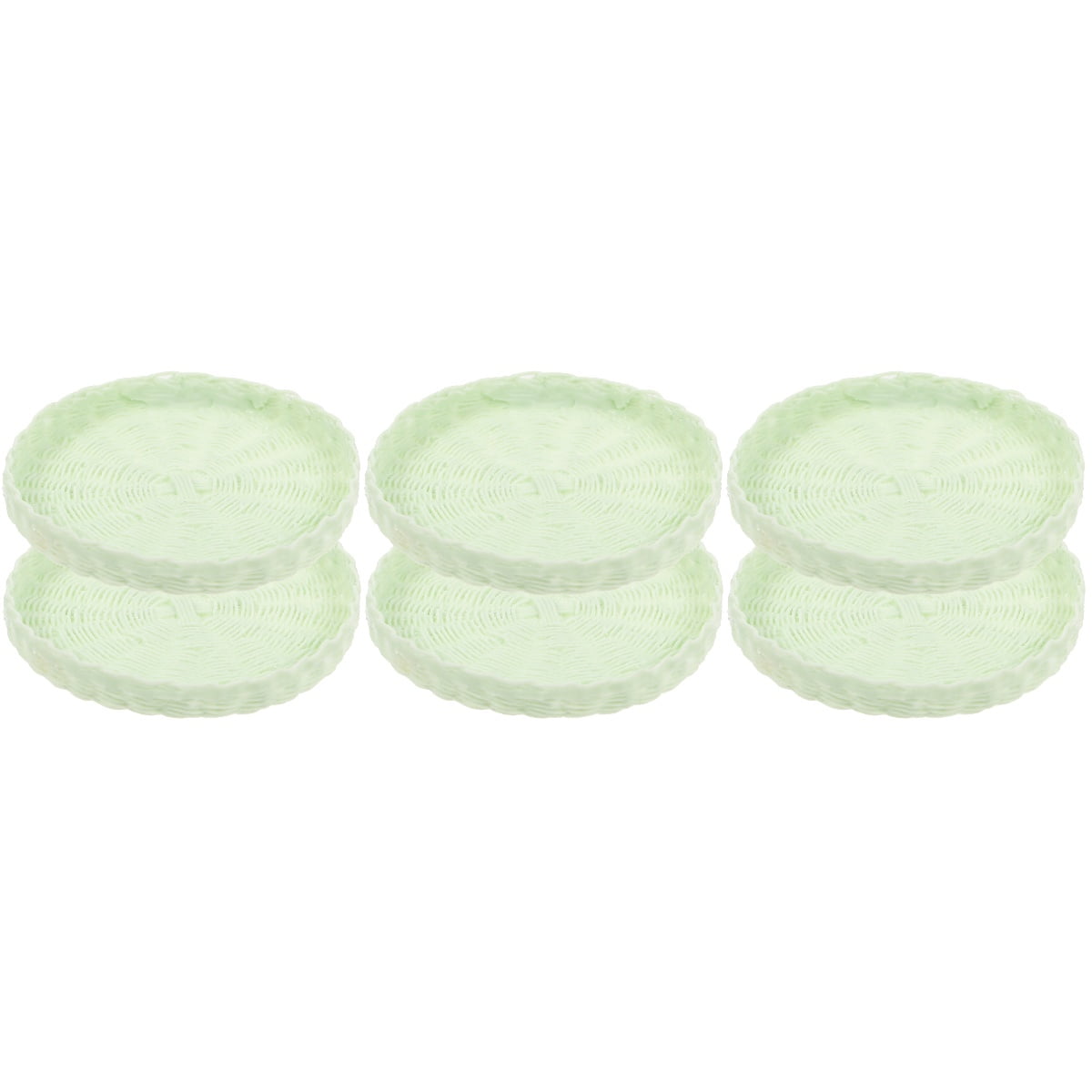HOMEMAXS 6 pcs Miniature Woven Tray Mini House Bread Fruit Basket Tiny ...